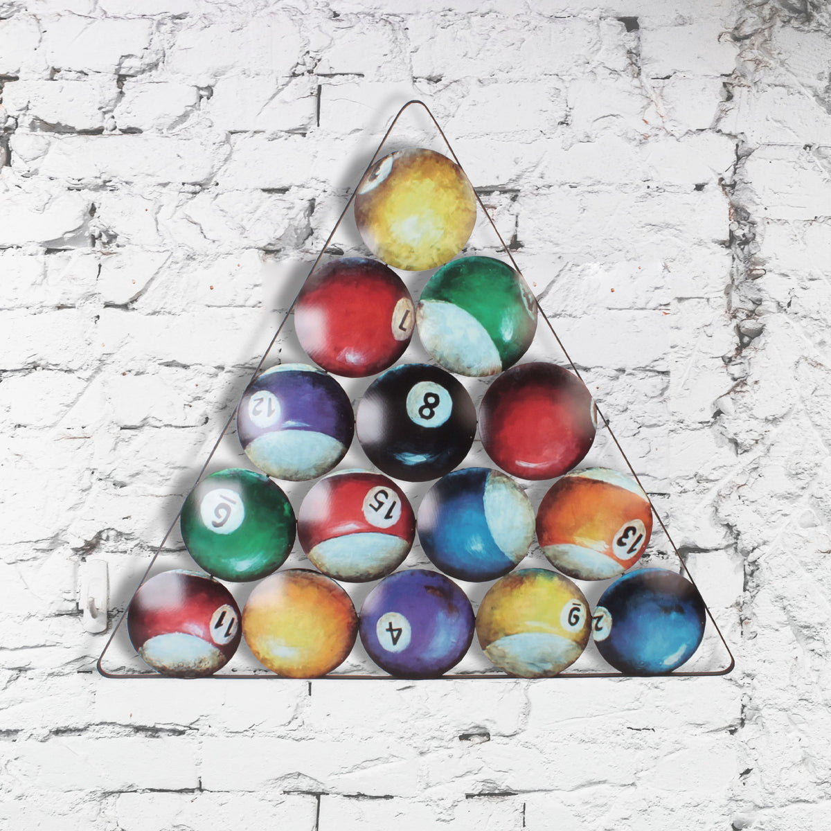 056074Pool Balls Triangle - Metal 3D Wall Art 2PC/CASE SKU:FZL37440 ...
