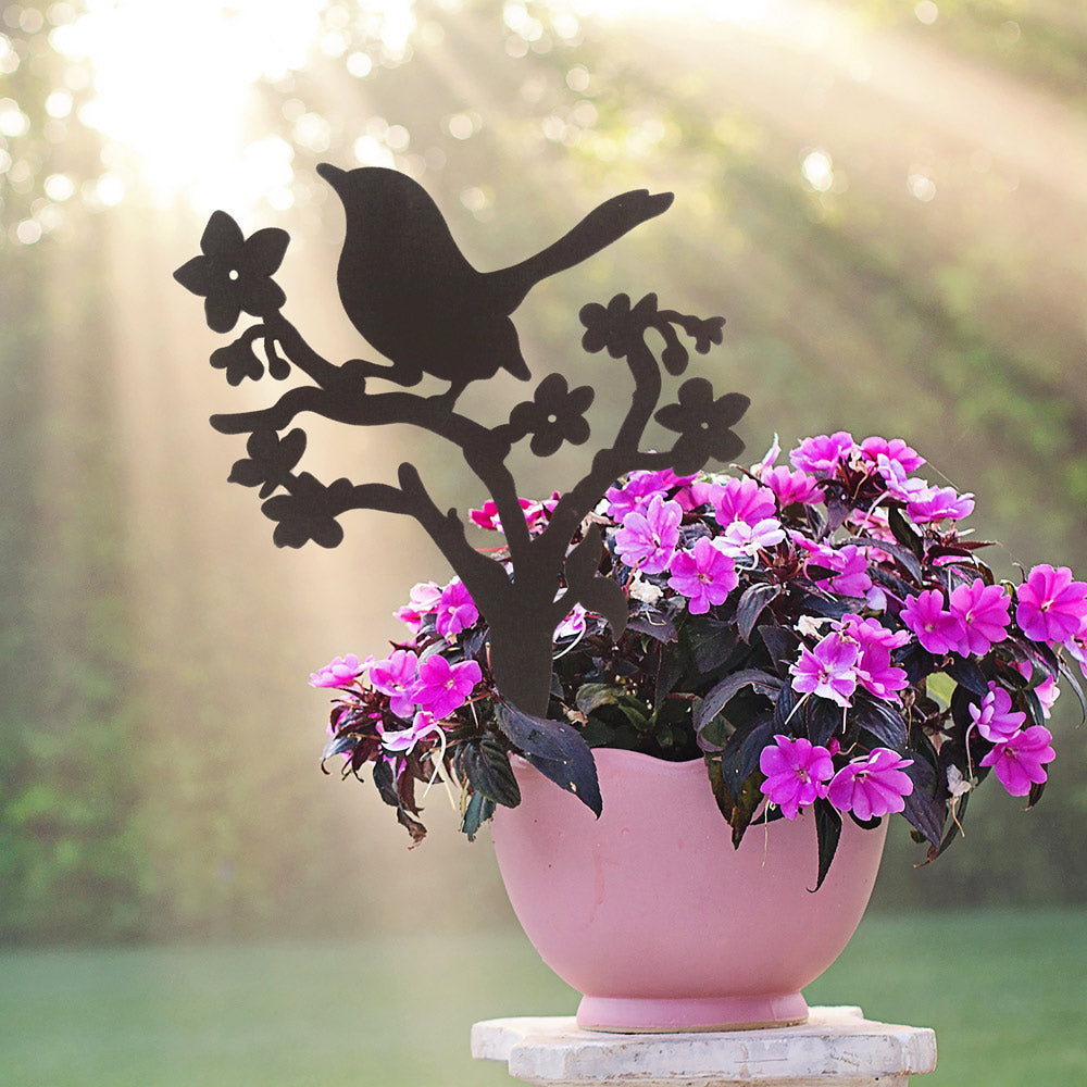 037045Signing Bird Tree Stake 12/cs SKU: AHF85064 – Panam Decor and Gifts
